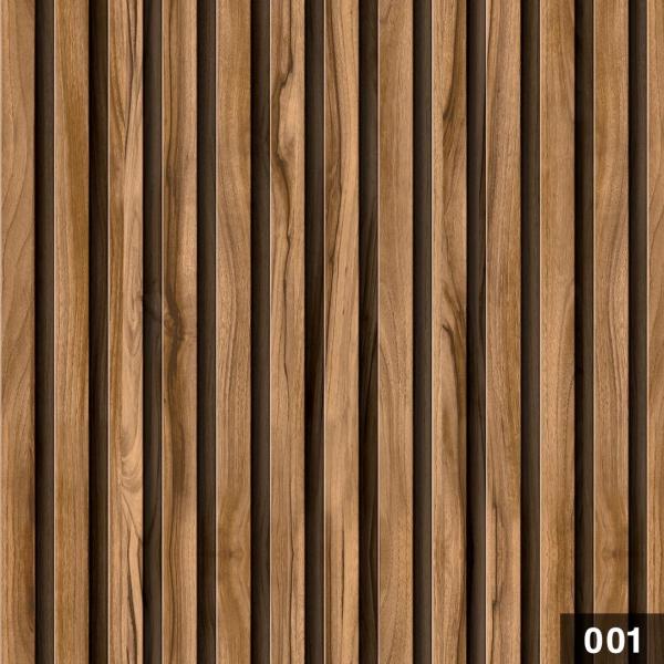 Papel de parede adesivo - Ripado, amadeirado marrom Personalizado - sob ...
